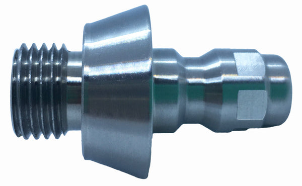 Nozzle Adaptor with Cone 1/4" Stainless Steel - The Jetters Edge
